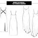 Women Fashion Laces Drapery Short/ Midi Slip Dress Editable Flat ...