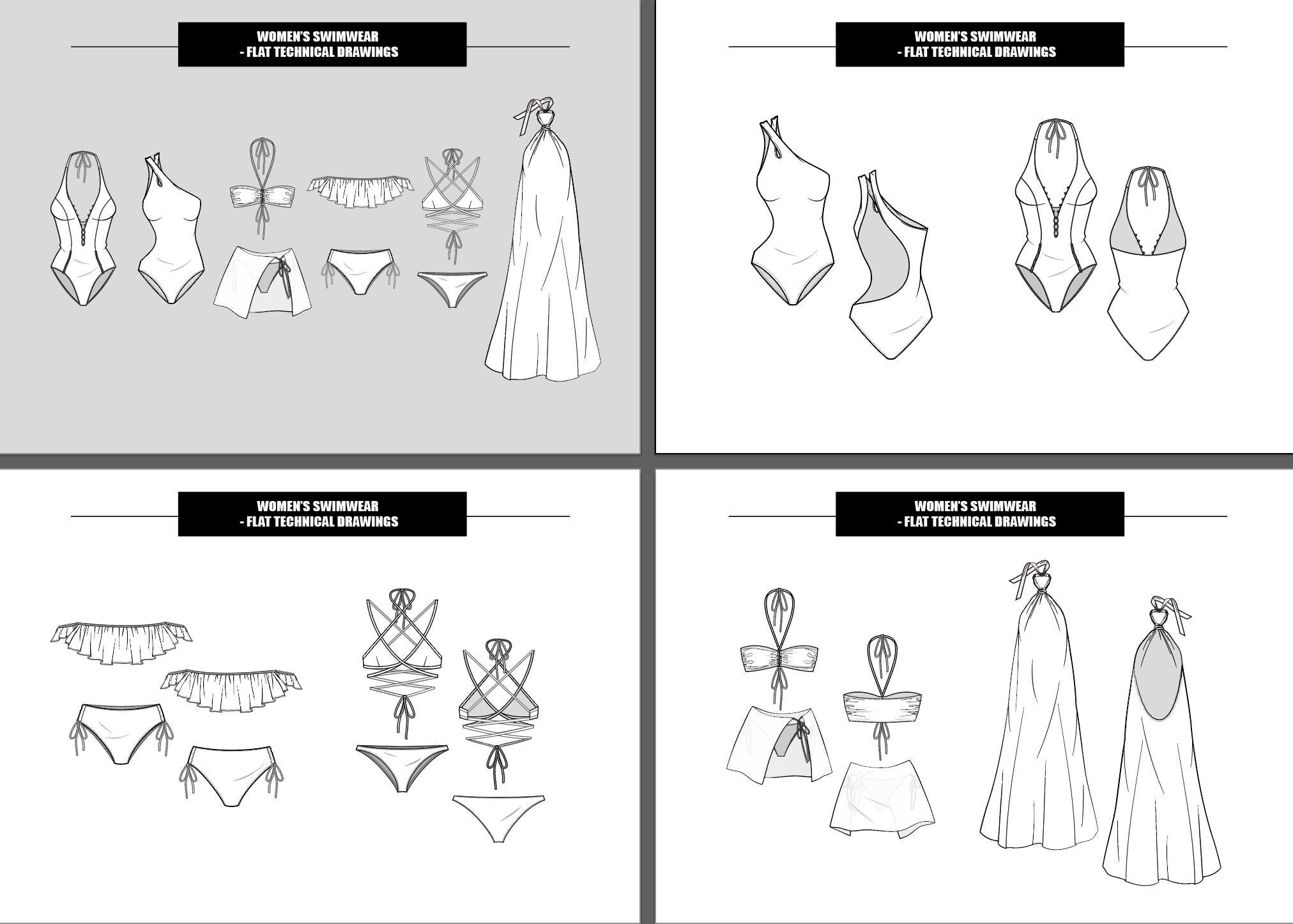 Women Swimwear Bikini Bra Top Swimsuit Beach Cover up Dress Skirt ...