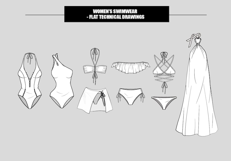 Women Swimwear Bikini Bra Top Swimsuit Beach Cover up Dress Skirt ...