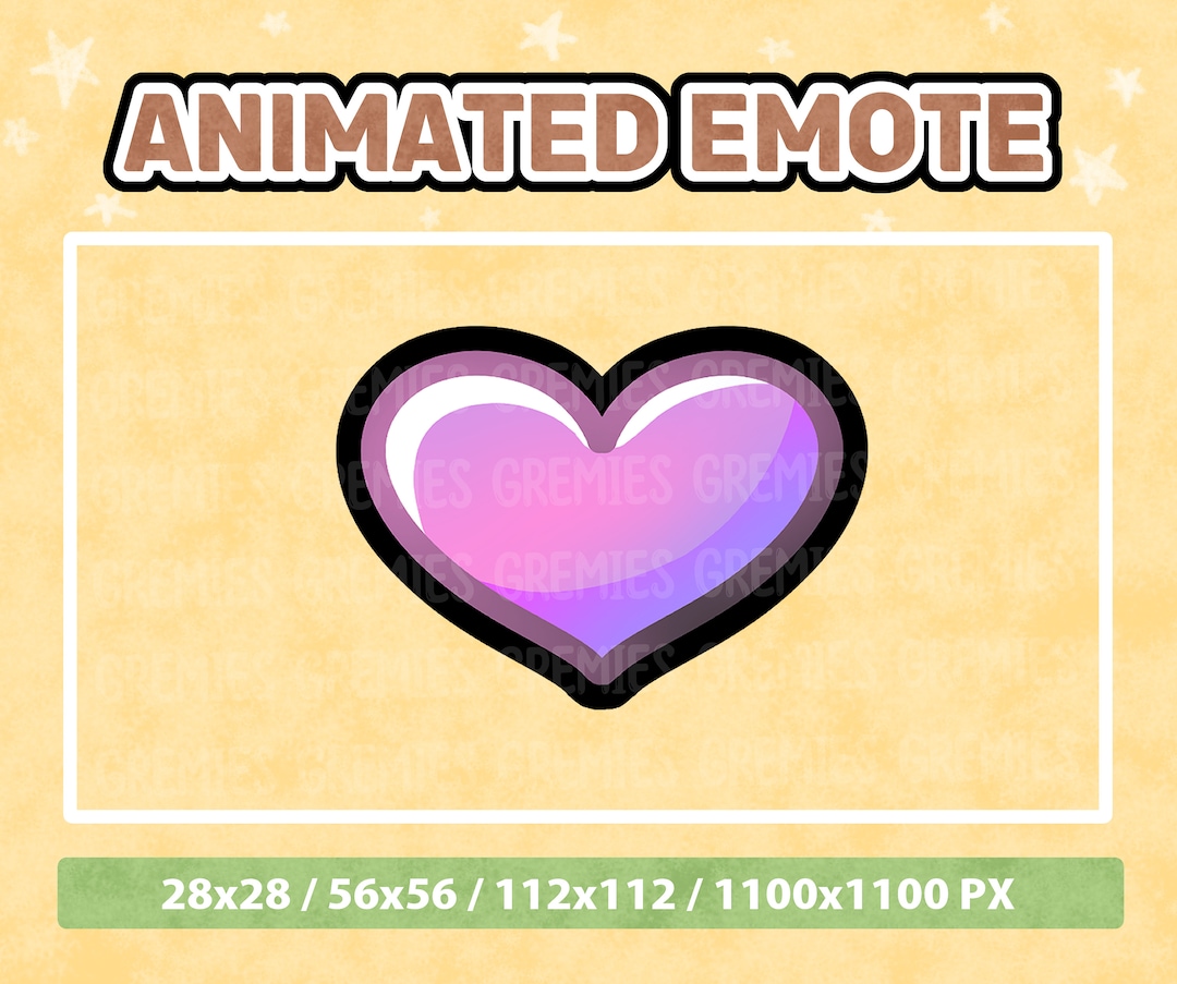 ANIMATED EMOTE! Animated Heart Beating Emote - Instant Download ...