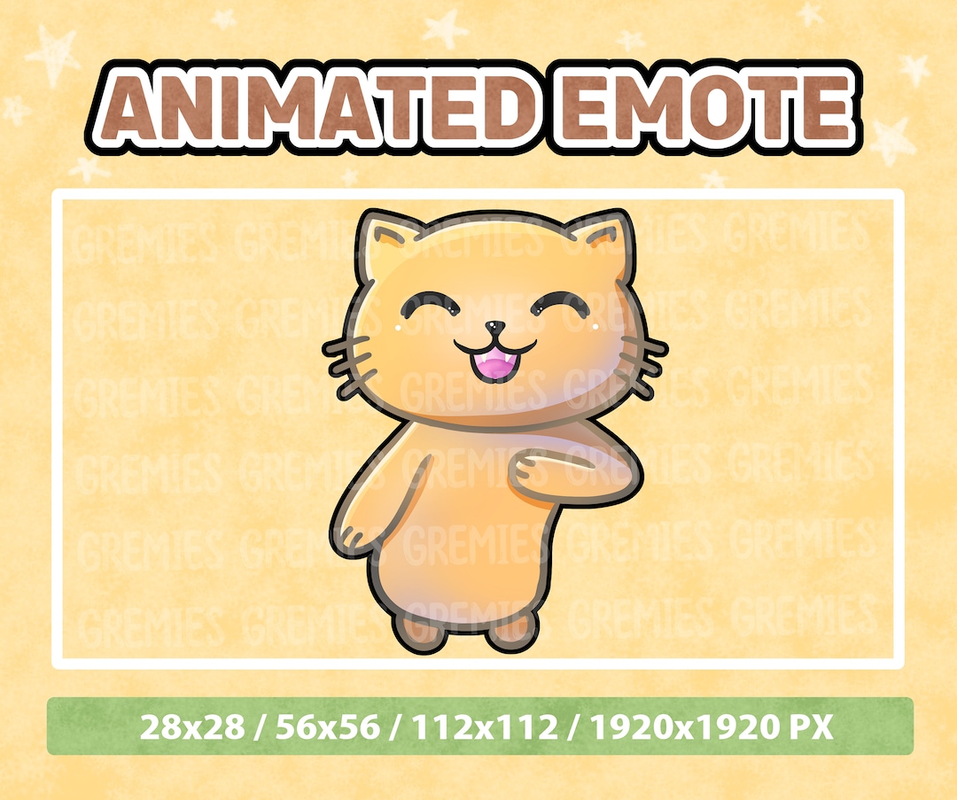 ANIMATED EMOTE! Animated Cute Cat Dance Emote - Instant Download ...