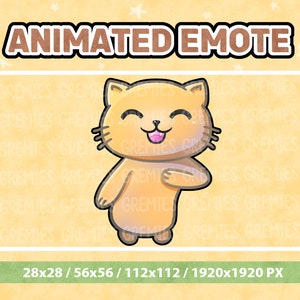 ANIMATED EMOTE! Animated Cute Cat Dance Emote - Instant Download ...