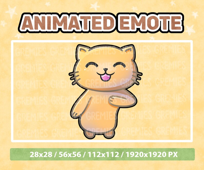 ANIMATED EMOTE! Animated Cute Cat Dance Emote - Instant Download ...