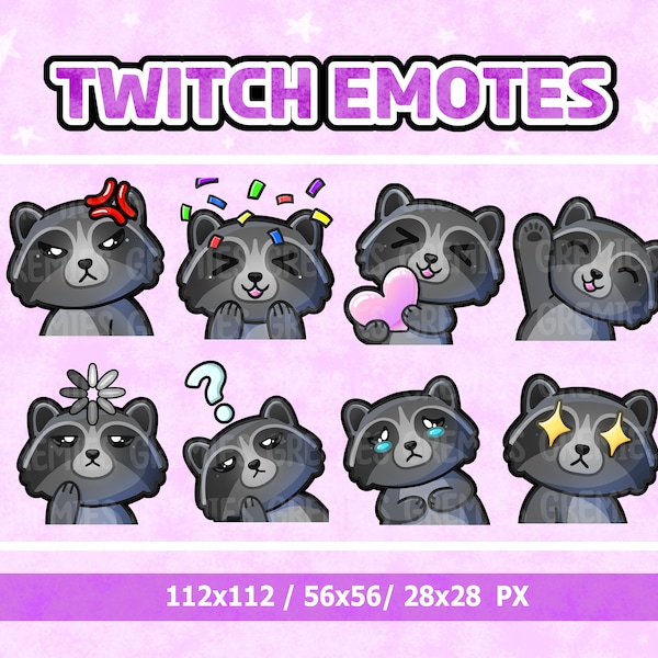 ANIMATED EMOTE Animated Cute Black Cat Sparkle Emote Instant Download ...