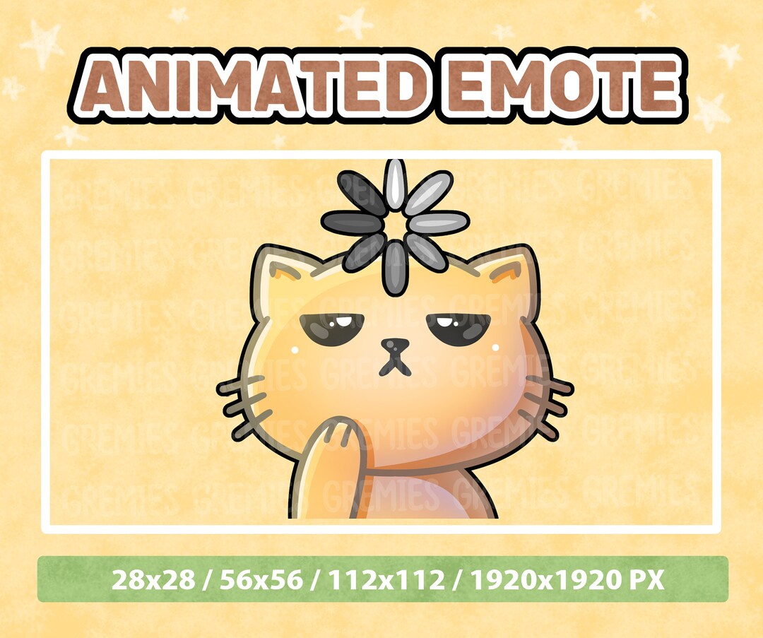 ANIMATED EMOTE! Animated Cute Cat Loading Emote - Instant Download ...