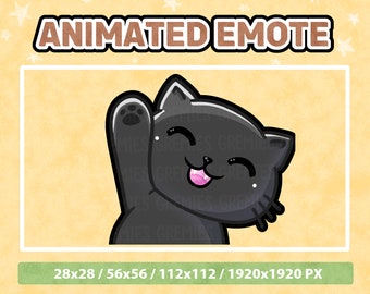 ANIMATED EMOTE! Animated Cute White Cat Dance Emote - Instant Download ...