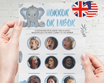 Horror or Labor Baby Shower Game - Etsy
