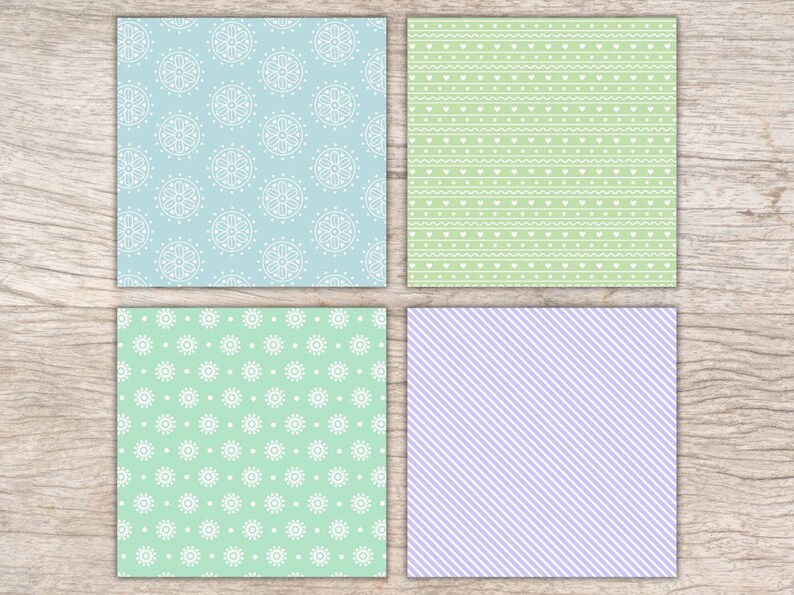 Shades of Pastel Digital Paper, Scrapbook Paper, Card Making, Paper ...