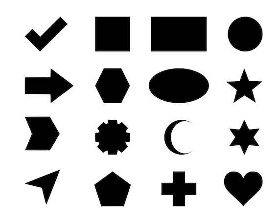 Shapes SVG Bundle Silhouette Bundle PNG Dxf Eps - Etsy