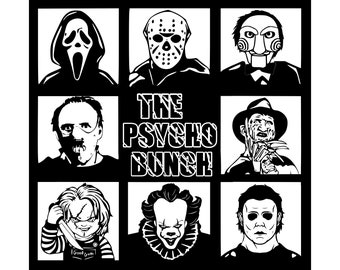 The Psycho Bunch Svg - Etsy UK