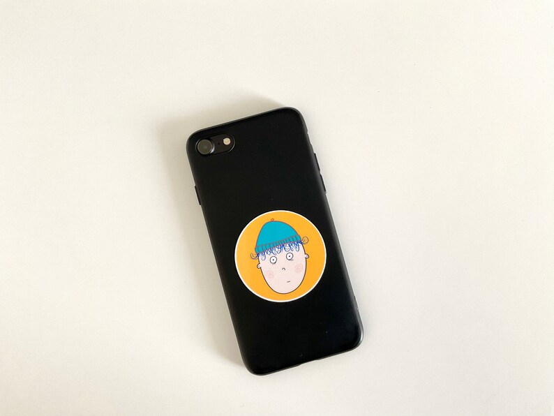 Confused Face Sticker Funny Face Decal Boy's Face Sticker Vinyl Glossy ...