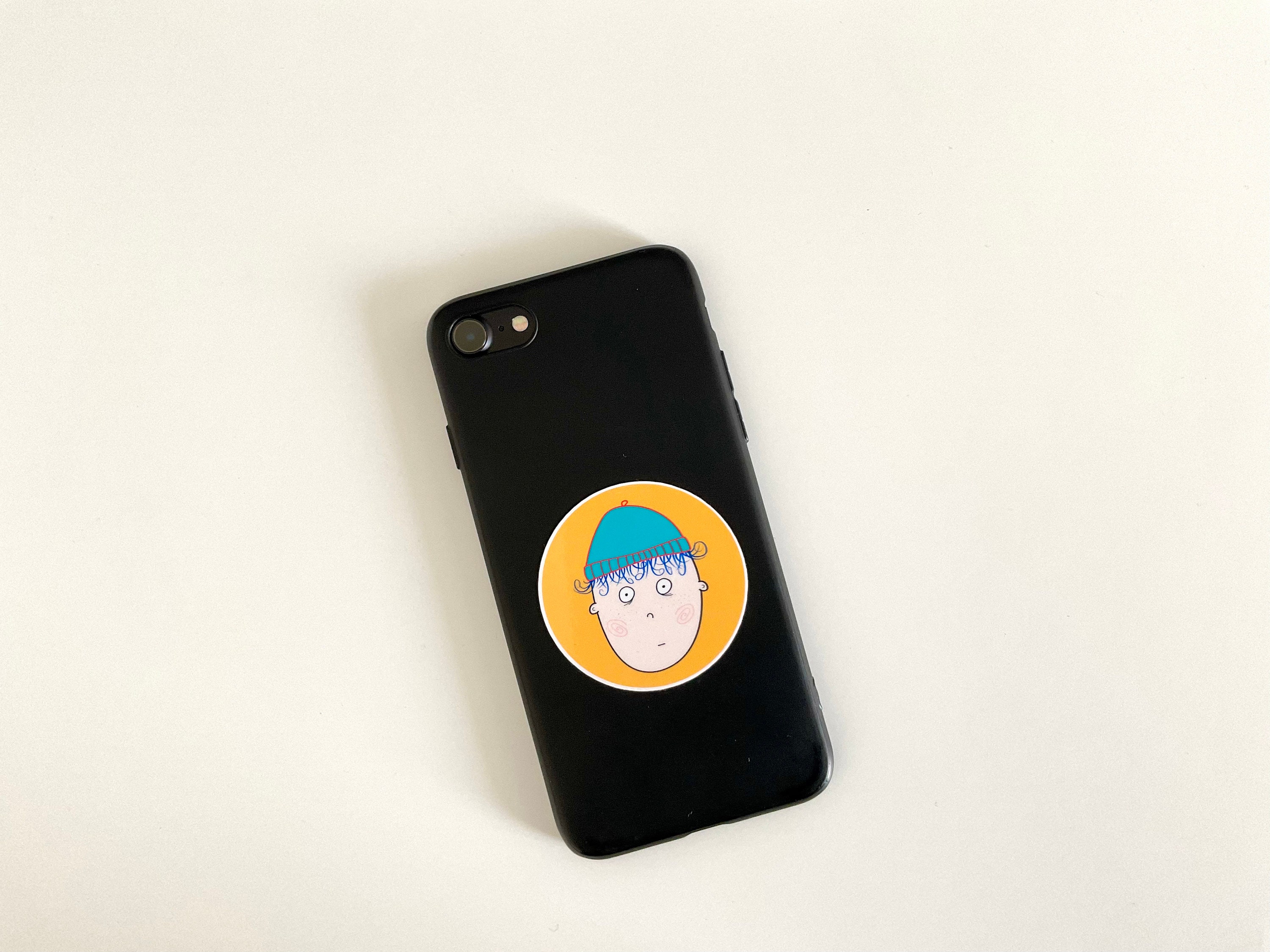 Confused Face Sticker Funny Face Decal Boy's Face Sticker Vinyl Glossy ...