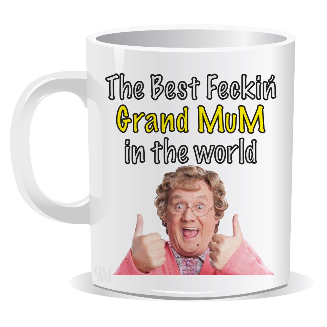 The Best Feckin Grandmum in the World Mug Coaster Grand Mummy Gifts ...