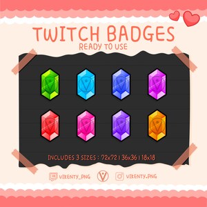 Zelda Ruby Twitch Badges X6 | Botw | Windwaker | Link | Subscriber | Bits | Cheer - Etsy