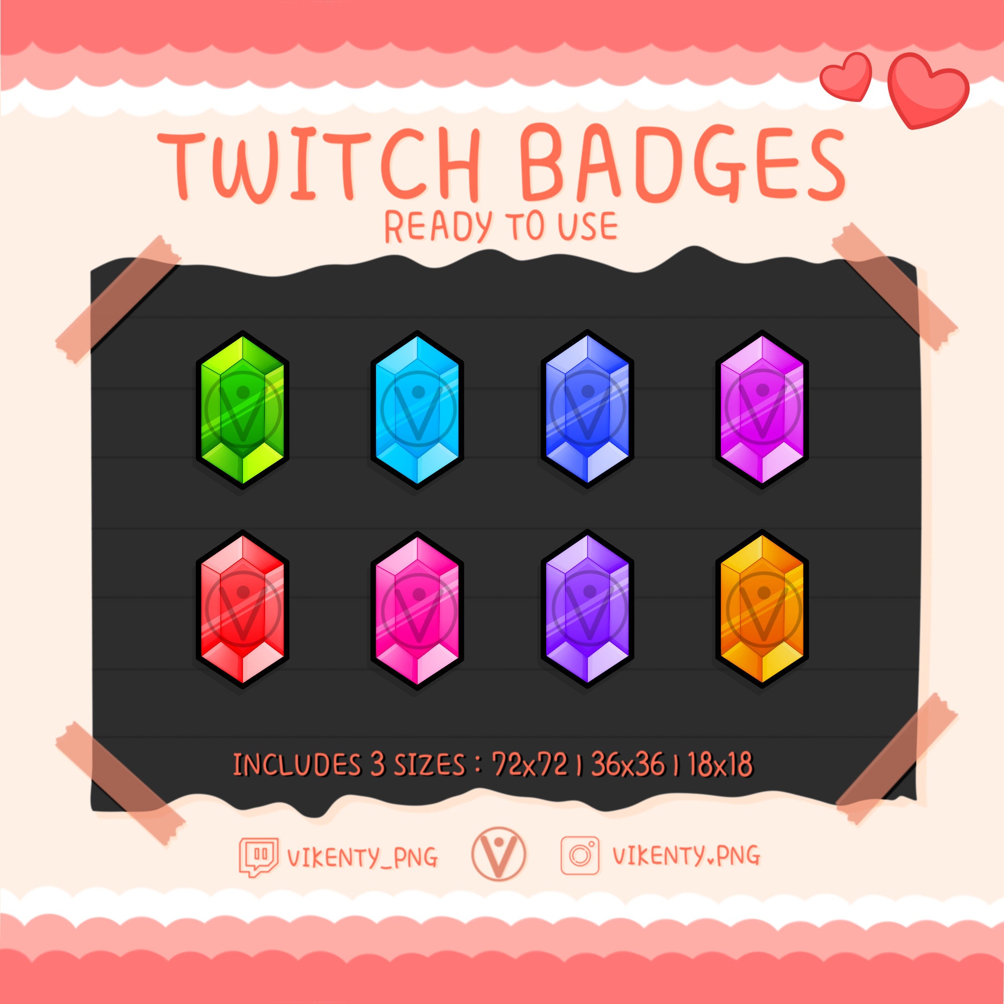 Zelda Ruby Twitch Badges X6 | Botw | Windwaker | Link | Subscriber ...