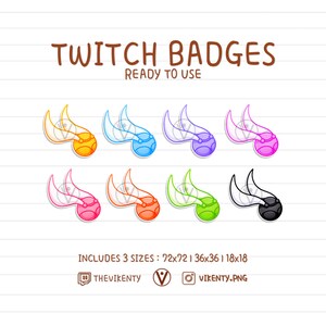 Twitch Golden Snitch Badges X8 Sorcerer Hogwarts Magic Cute Subscriber ...