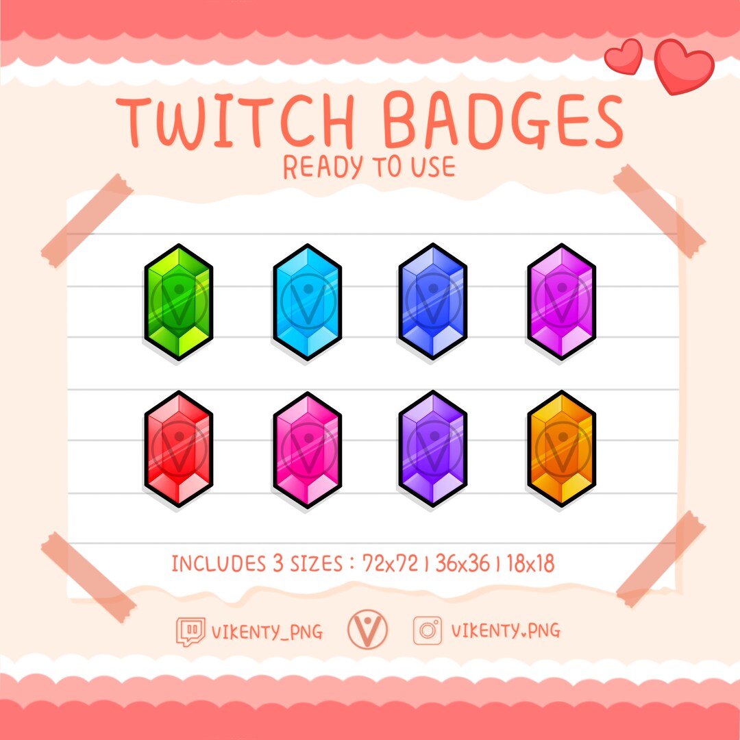 Zelda Ruby Twitch Badges X6 | Botw | Windwaker | Link | Subscriber ...