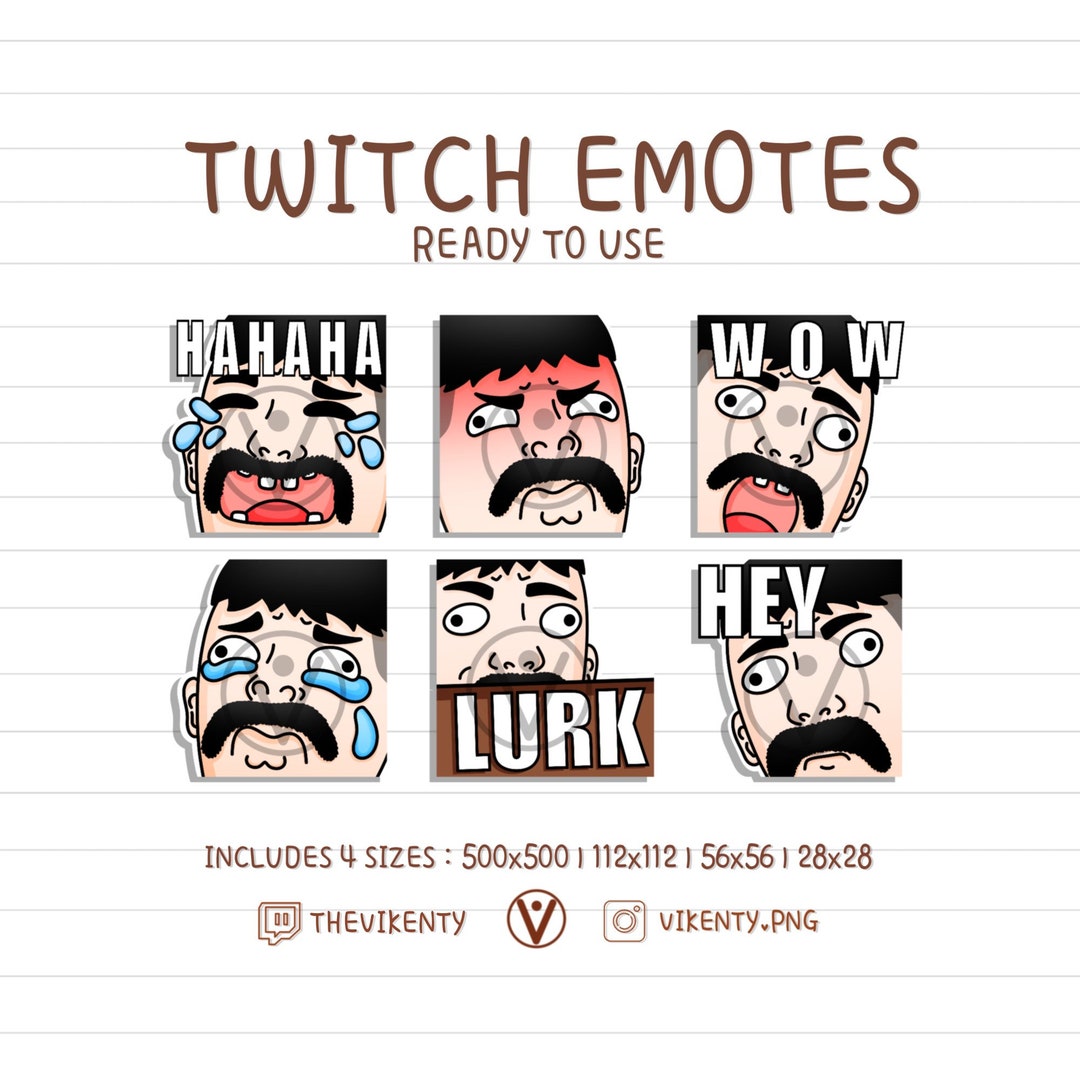 Twitch Emote "stupid Guy" X6 | Overlay-logo | Stream | Subscriber ...