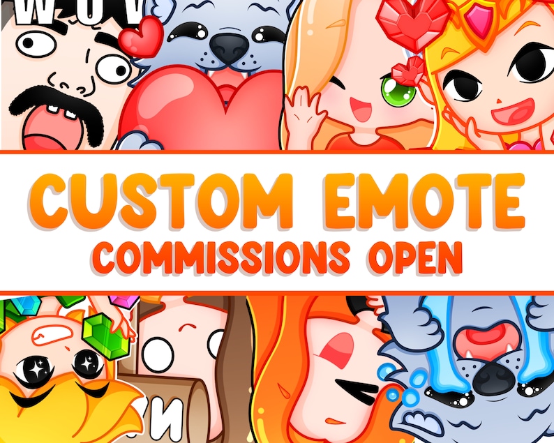 Custom Emotes for Twitch and Discord Emote Logo Stream Custom Chibi ...