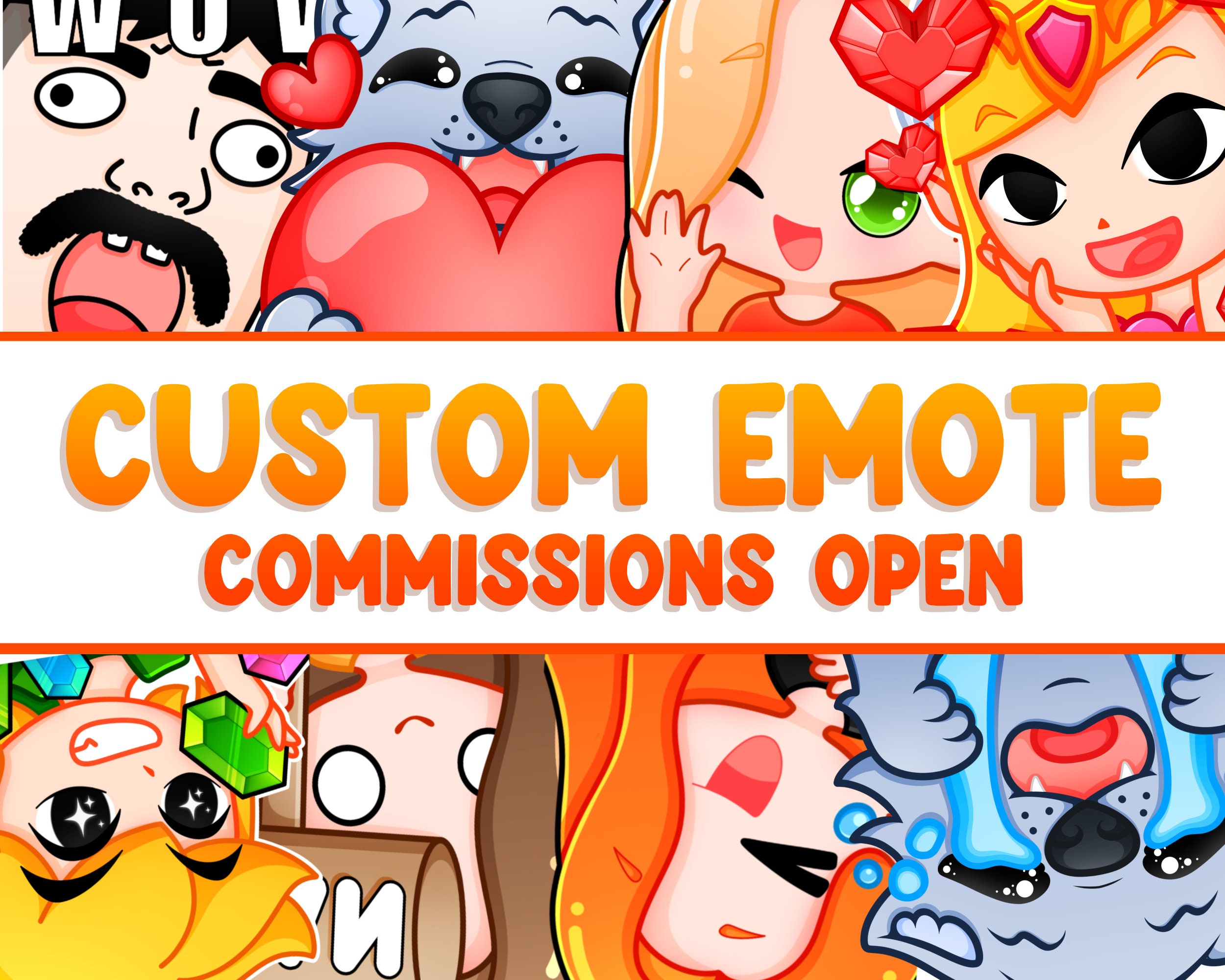 Custom Emotes for Twitch and Discord Emote Logo Stream Custom Chibi ...