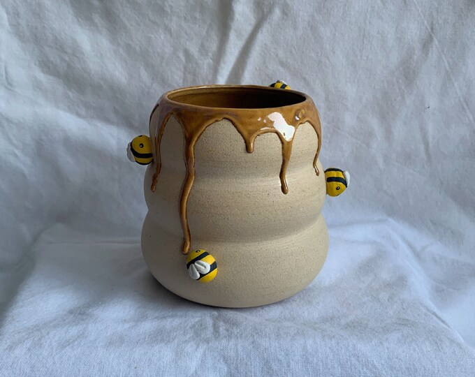 Bumblebee Style Pot | Handmade Ceramic | Small Plant Pot - Etsy