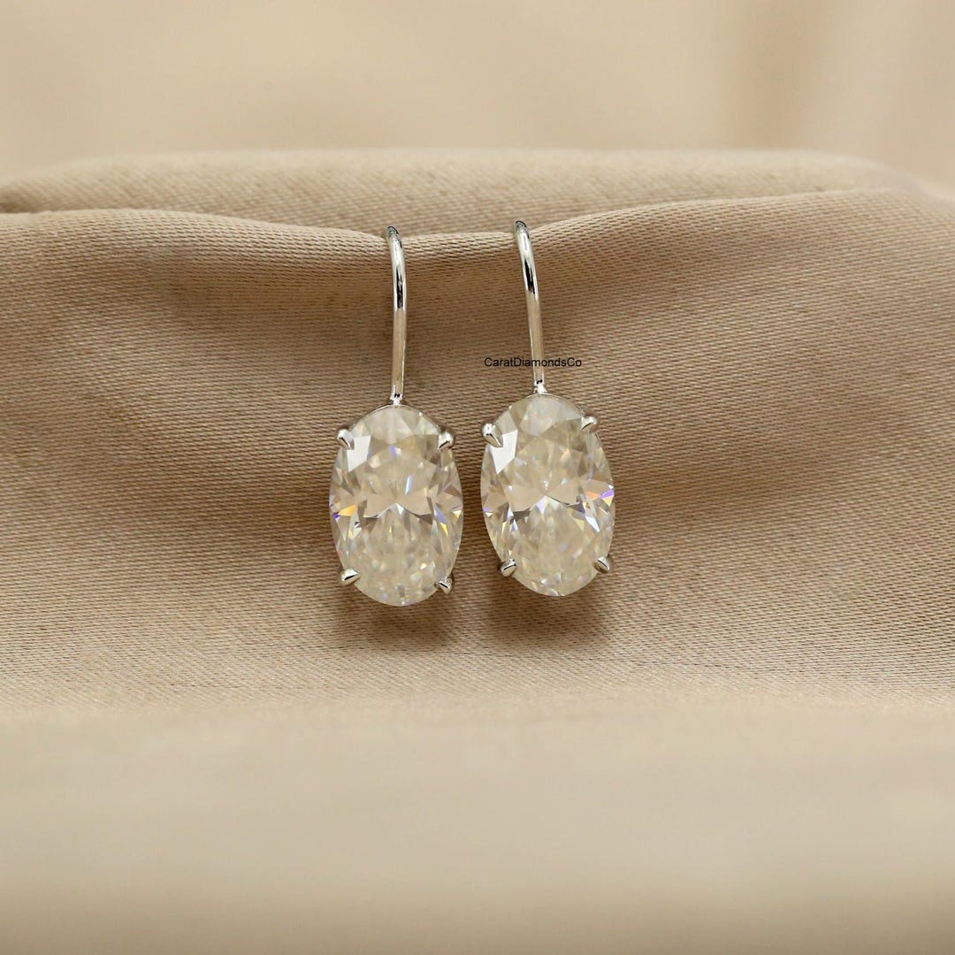 Beautiful Solitaire Diamond Drop Earrings for Any Occasion Wear, 14x9 ...