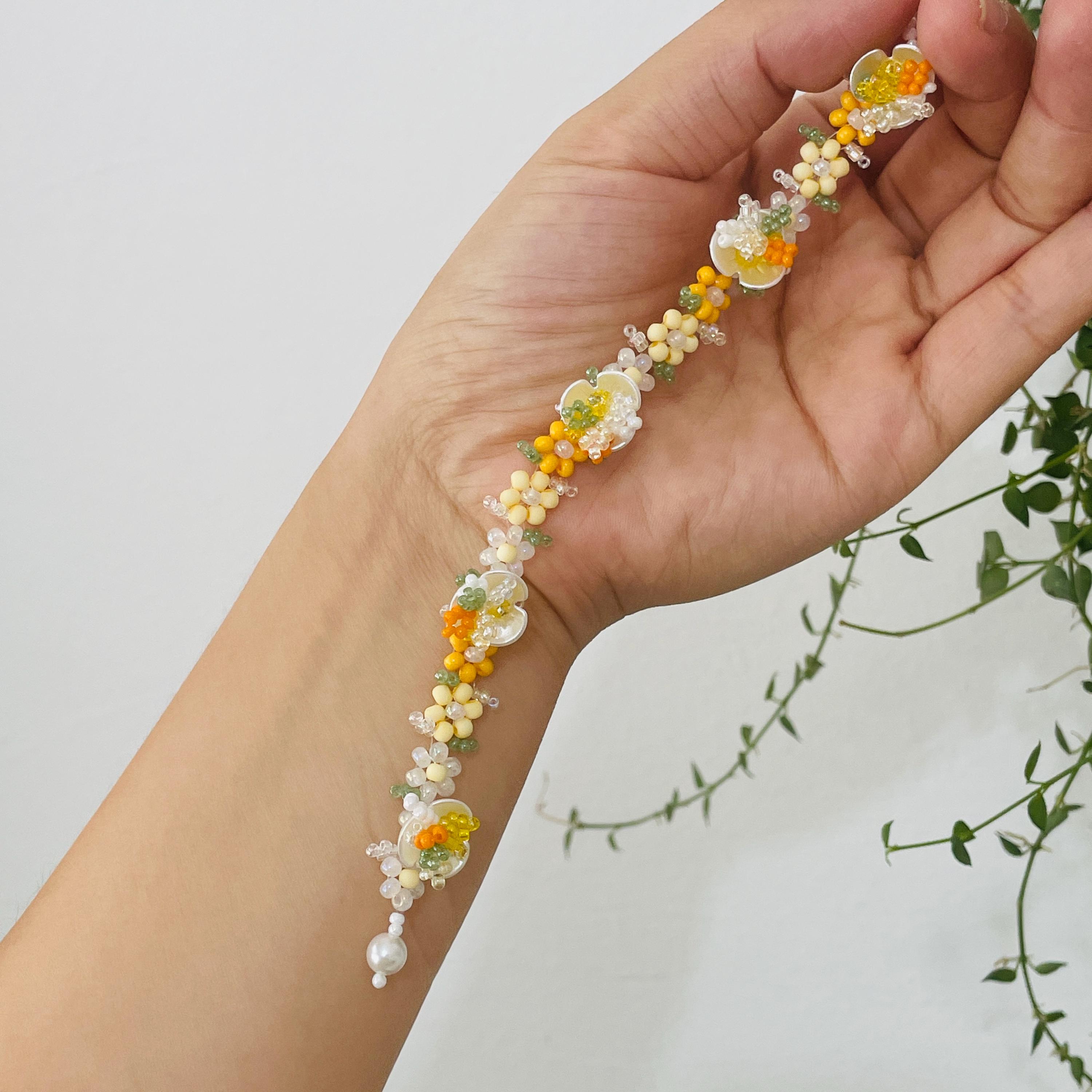 Handmade Beaded Yellow Flower Phone Charm Strap - Etsy