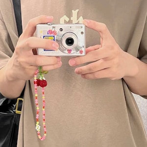 Cute Cherry Phone Charm Strap,beaded Fruit Cell Phone Chain,handmade ...