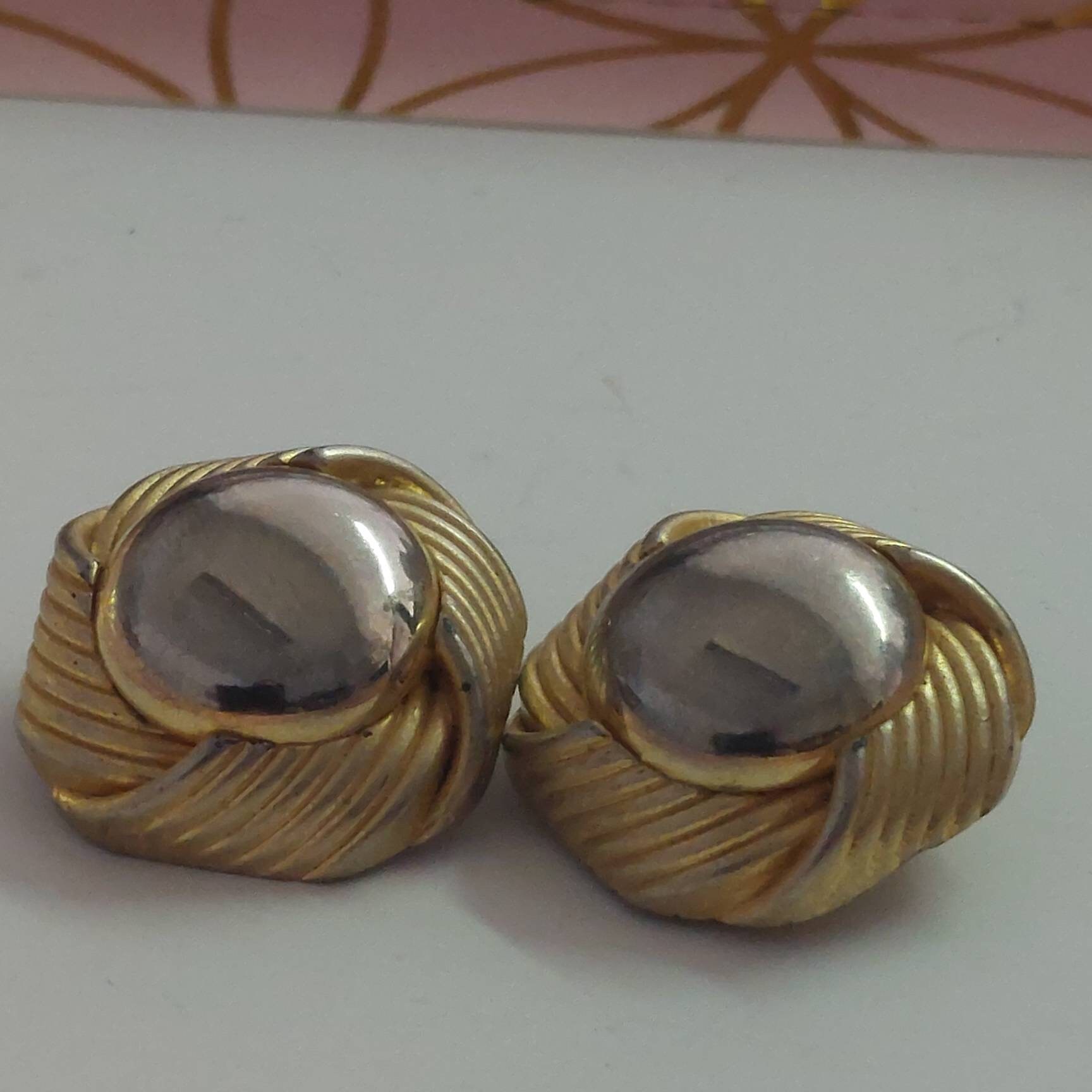 Vintage Ear Clips. Gold Colors. From Estate - Etsy