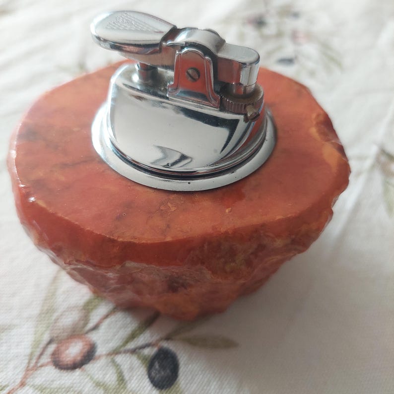 Vintage Alabaster Table Lighter From the 70s. From Italy. Romano Bia - Etsy
