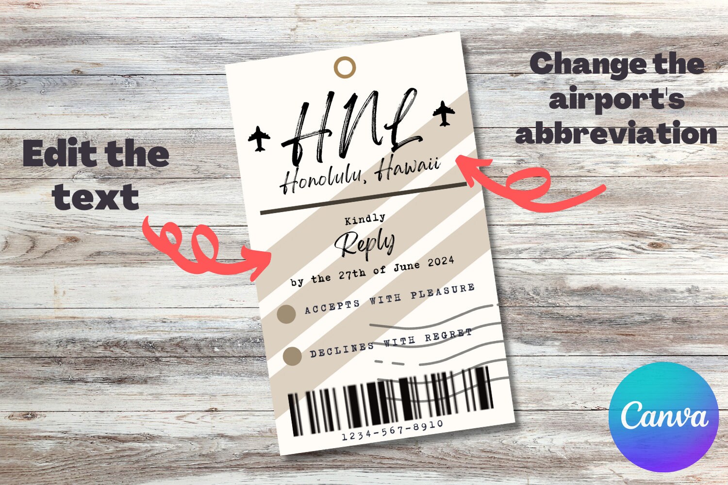 Boarding Pass Wedding Invitations | Plane Ticket Destination | Travel ...