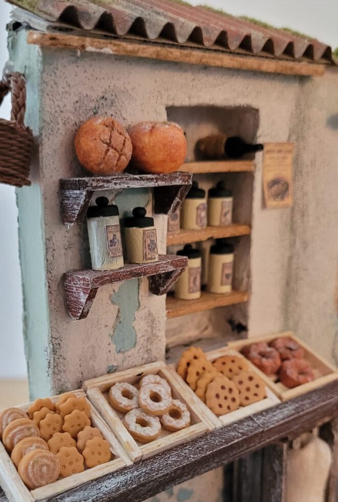 Miniature Old Style Bakery-victorian Bakery-diorama Scene Miniature Art ...