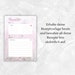 Pink Flowers Recipe Template to Print | Recipe Card for a Recipe Book ...