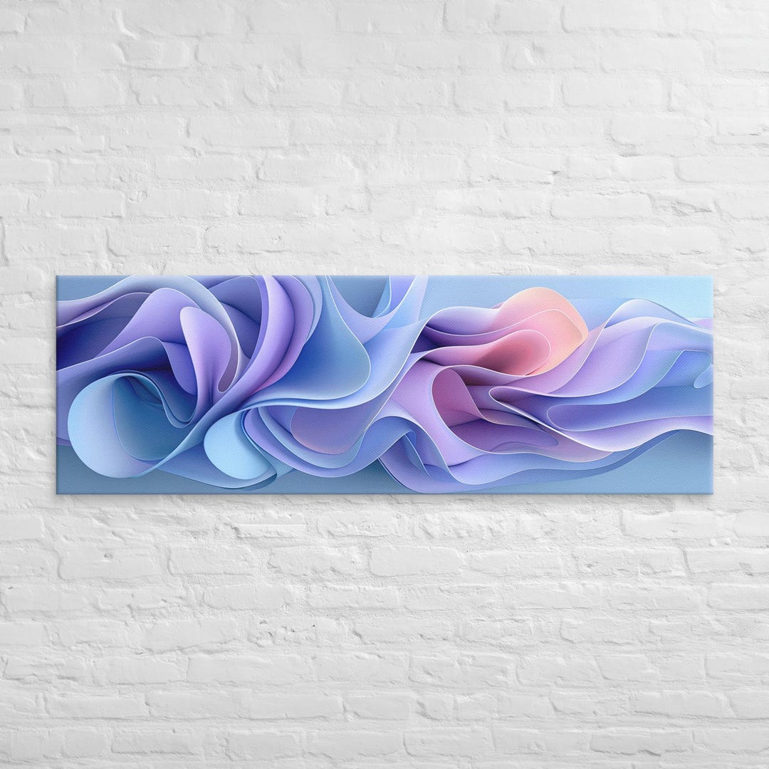 Sculpted Air Canvas, Calming Curves, Ethereal Dreamlike Landscape, Wall ...