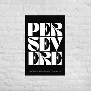 Perseverance Poster, Motivational Quote, Inspirational Quote, Wall Art ...
