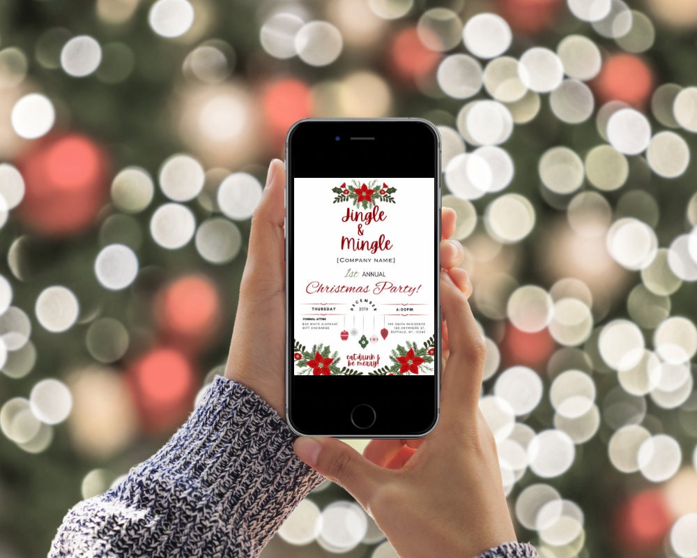 Jingle and Mingle,office Christmas Party Invitation,business Christmas ...