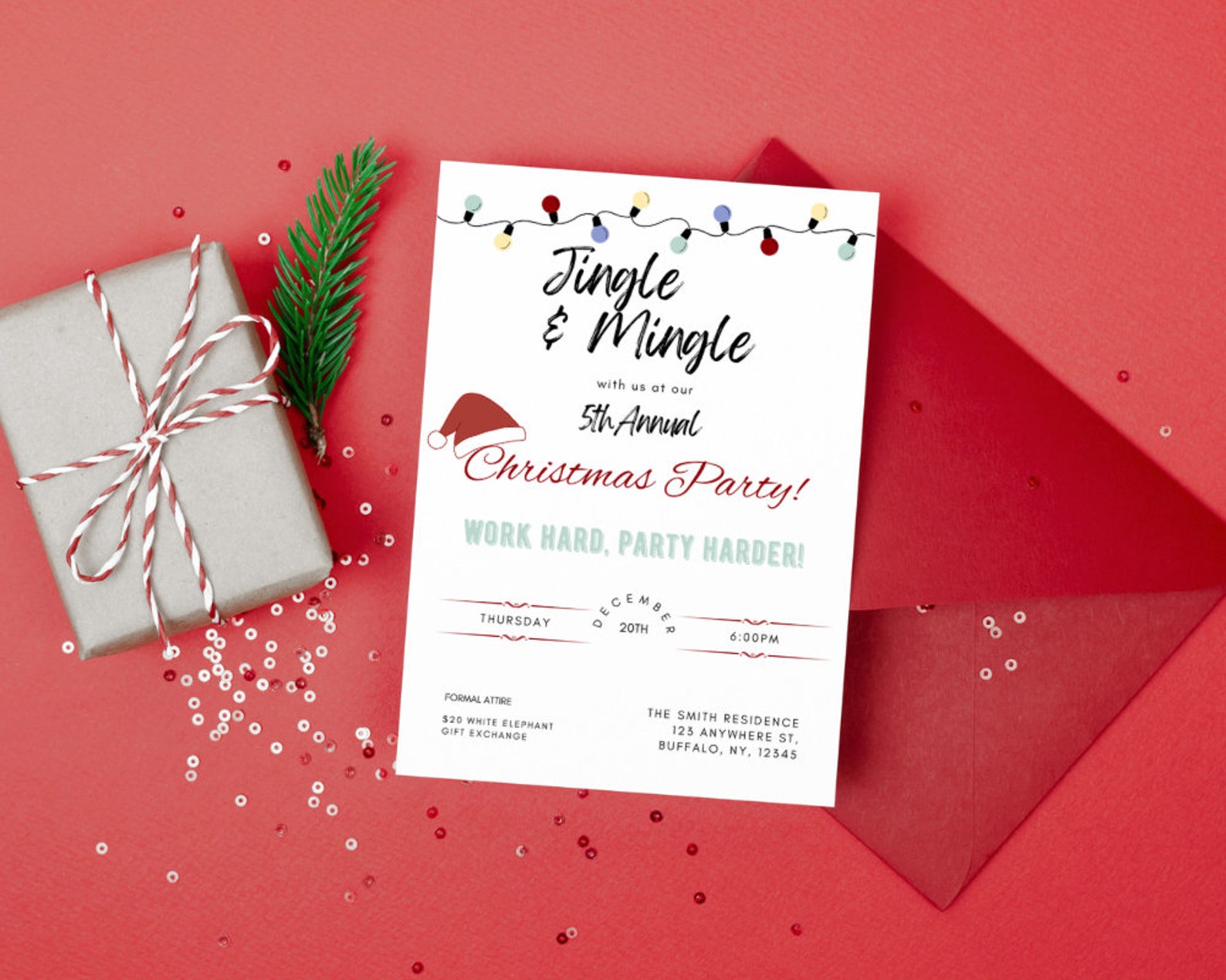 Jingle and Mingle,office Christmas Party Invitation,work Christmas ...