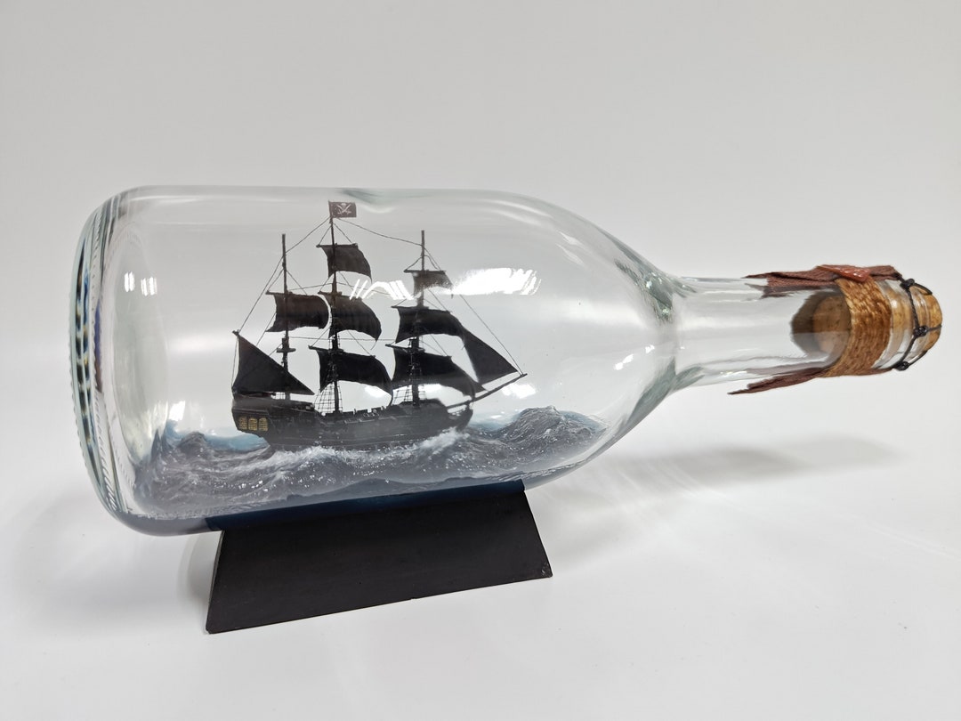 Black Pearl Ship in a Bottle Black Pearl Model Movie Prop Replica - Etsy