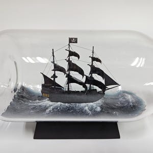 Black Pearl Ship in a Bottle Black Pearl Model Movie Prop - Etsy
