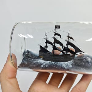 Black Pearl Ship in a Bottle Black Pearl Model Movie Prop - Etsy