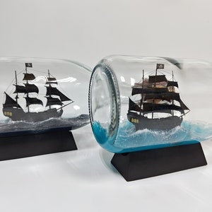 Black Pearl Ship in a Bottle Black Pearl Model Movie Prop Replica - Etsy