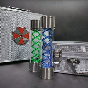 Umbrella Suitcase T Virus Vial Display Case Cosplay Resident Evil Prop ...