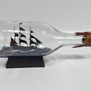 Black Pearl Ship in a Bottle Black Pearl Model Movie Prop Replica - Etsy