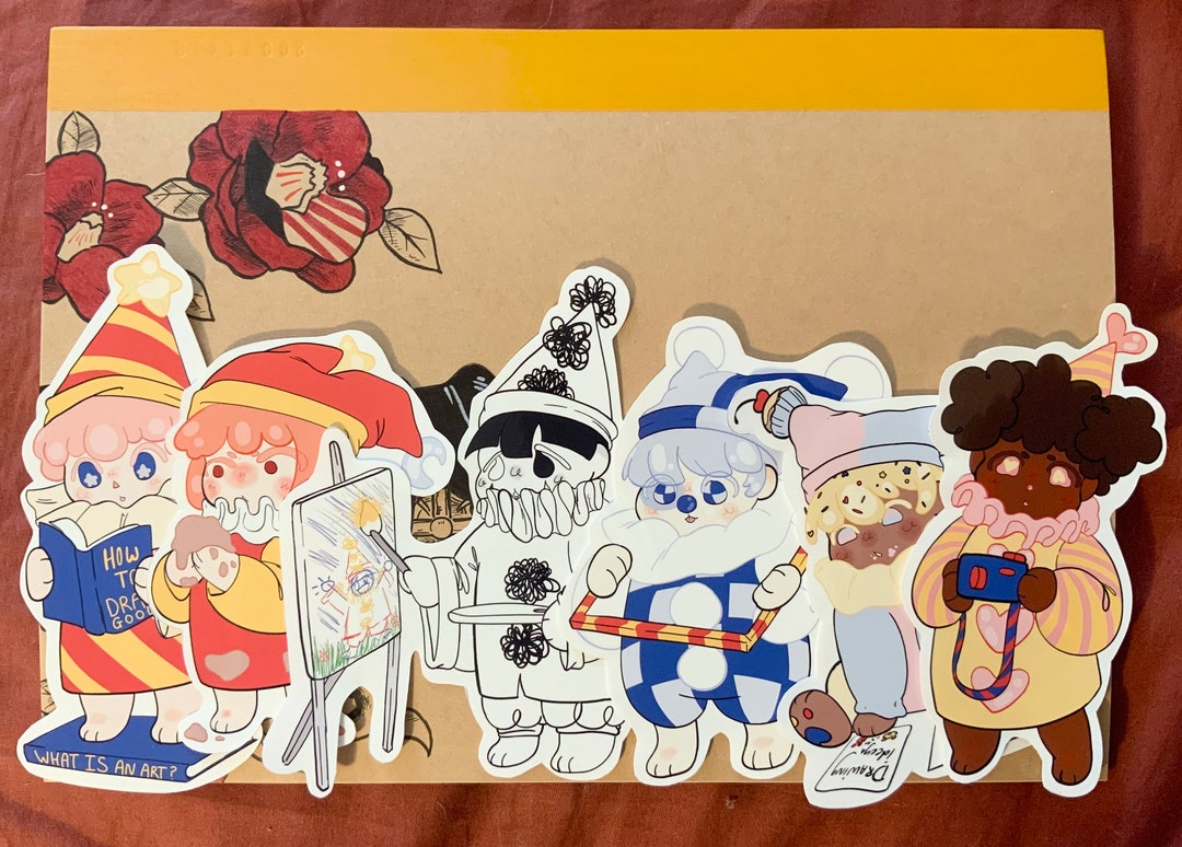 Clown O Vision Art Buddies Set - 6pcs / 1pc Cute and Colourful Clown ...