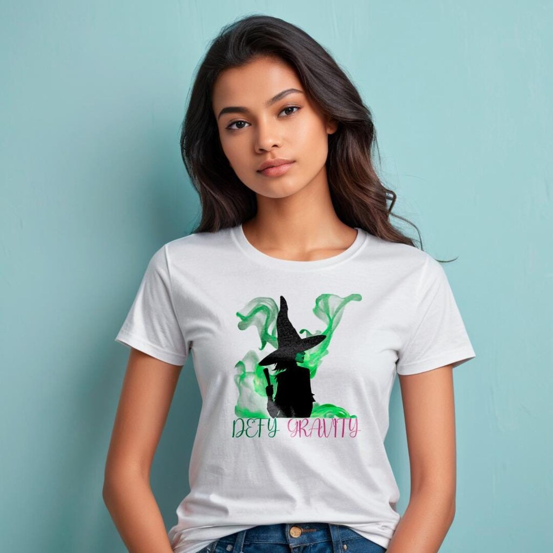 Defy Gravity Pink & Green Wicked Broadway Shirt, Elphaba, Glenda Untold Story of the Witches ...