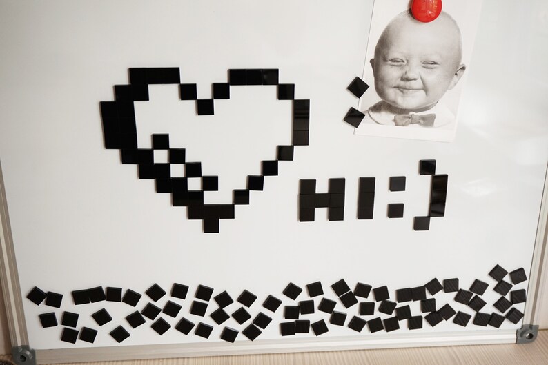 Magnetic Pixels Set for Pixel Art - Black Magnet Blocks - Etsy Australia