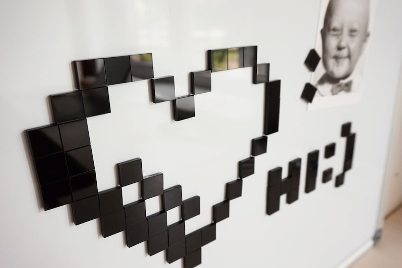 Magnetic Pixels Set for Pixel Art Black Magnet Blocks - Etsy Australia