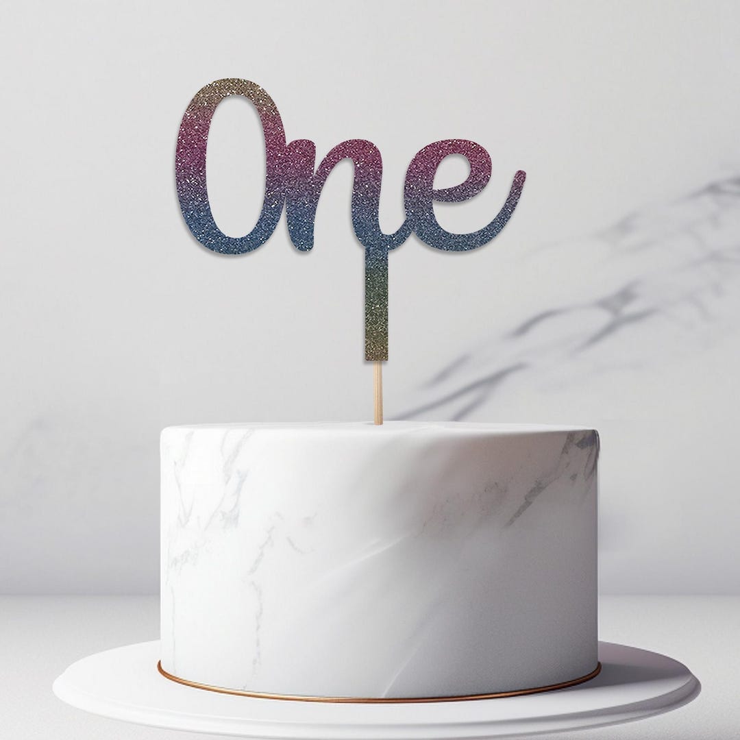 Personalised Happy Birthday Cake Topper | Custom Glitter Kids Cake ...