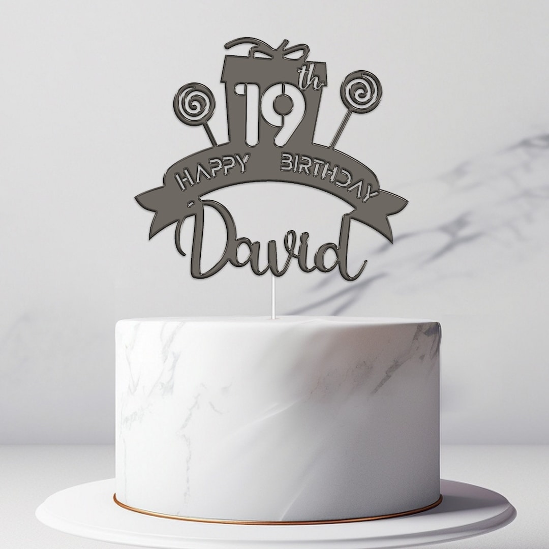 Personalised Happy Birthday Cake Topper | Custom Cake Topper | Birthday ...