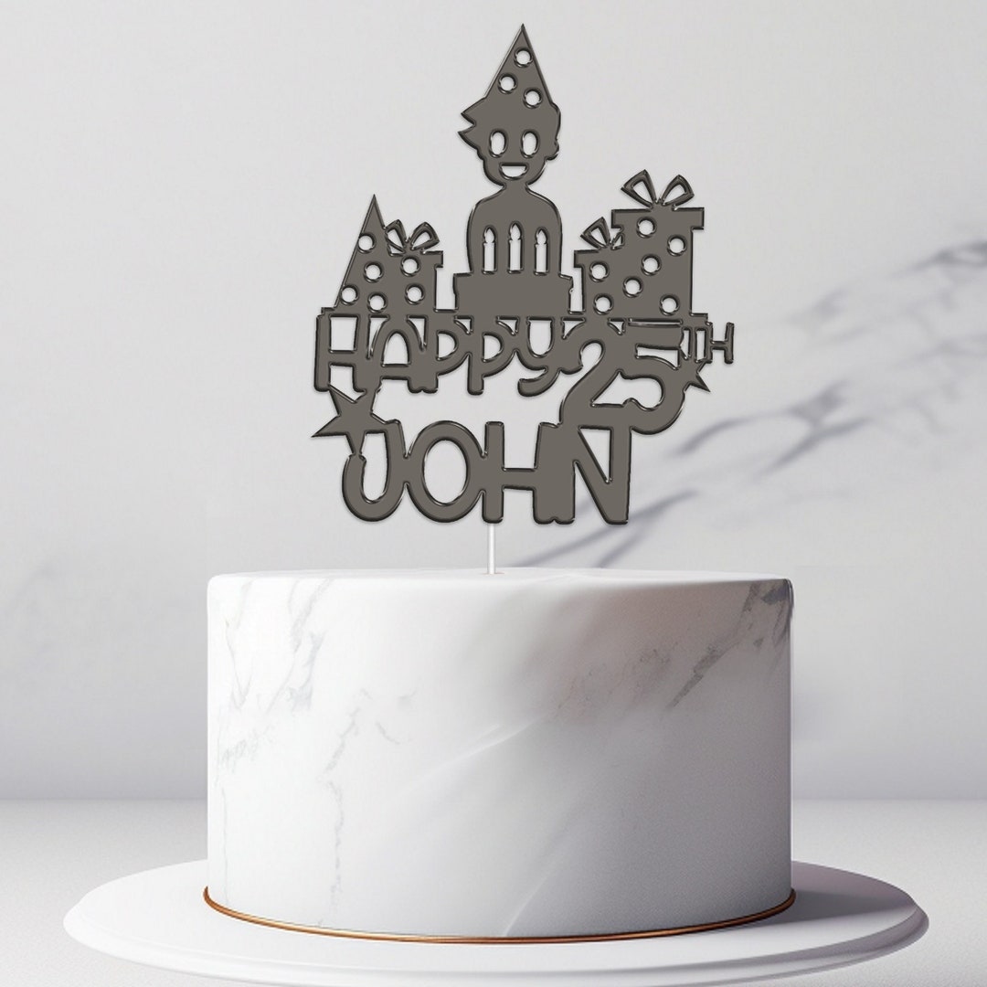 Personalised Happy Birthday Cake Topper | Custom Cake Topper | Birthday ...